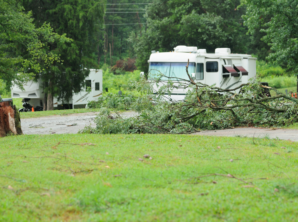 CAUGHT ON VIDEO: RV Blown Over by Wind - Drivin' & Vibin'